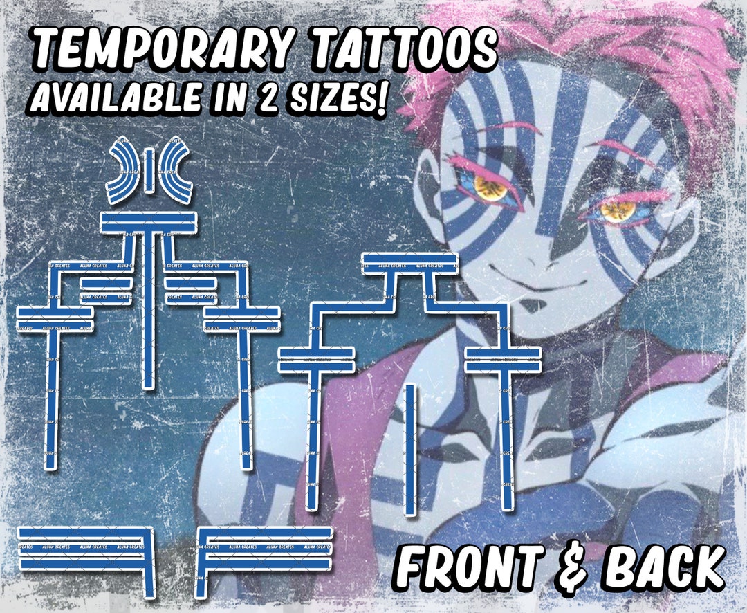 Akаzа / Temporary Tattoo / Realistic / Back and Front Tattoo - Etsy
