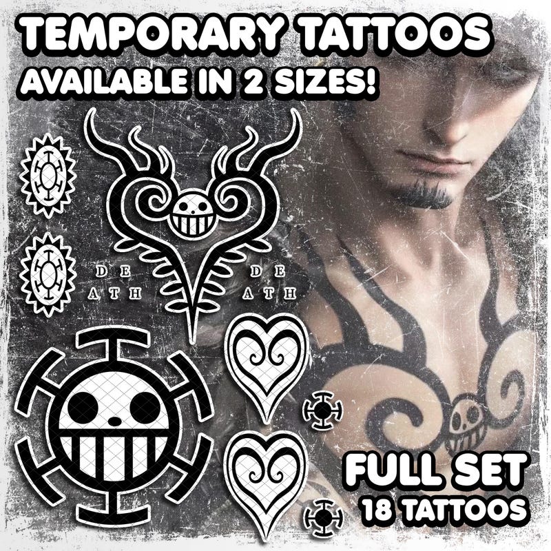 One Piece Fake Tattoos - Etsy