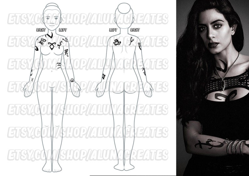 Shadowhunters / Temporary Tattoos / Realistic / Cosplay / - Etsy
