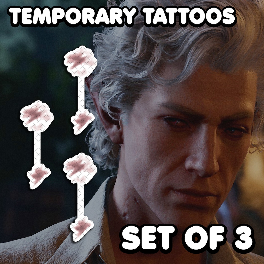 Astarion Temporary Tattoos Realistic Vampire Bite Mark Tattoo Cosplay ...