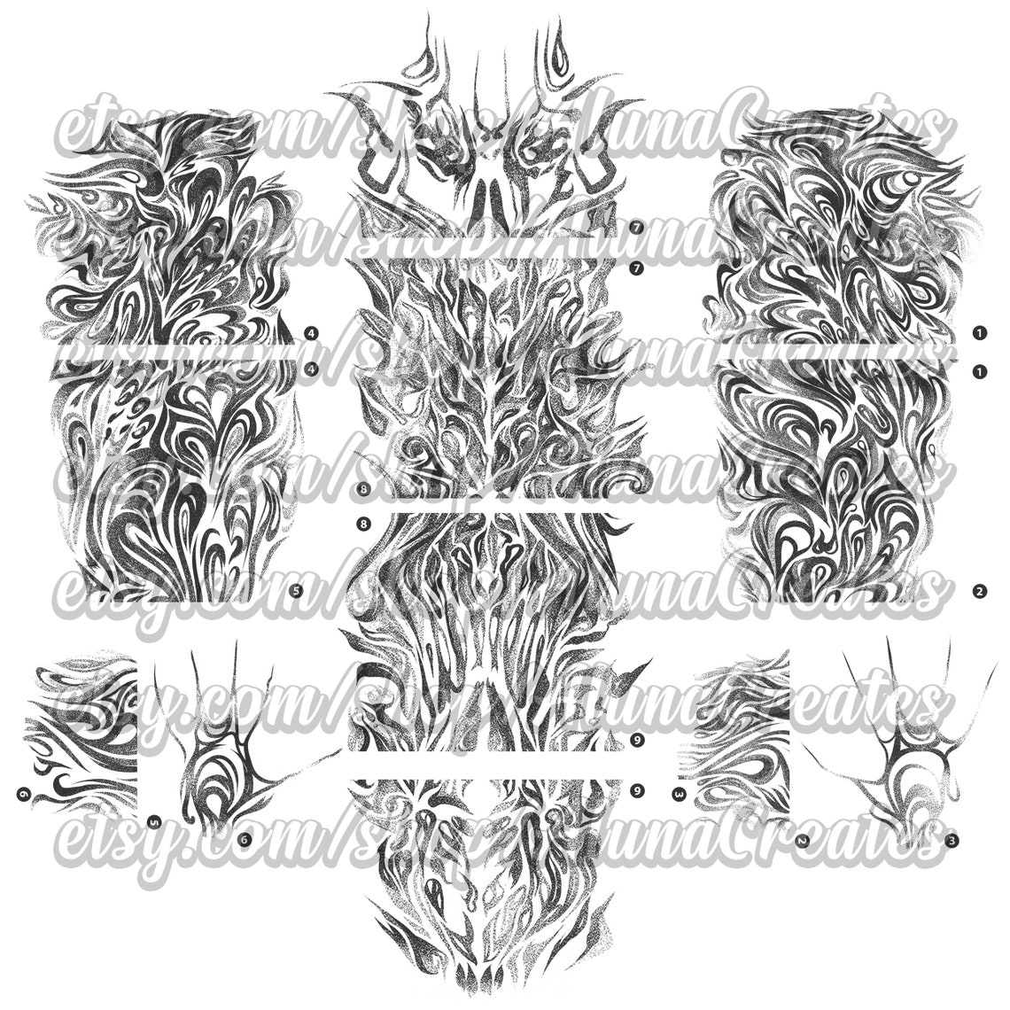 FULL SET Devil May Cry 5 V Temporary Tattoos for Cosplay | Etsy