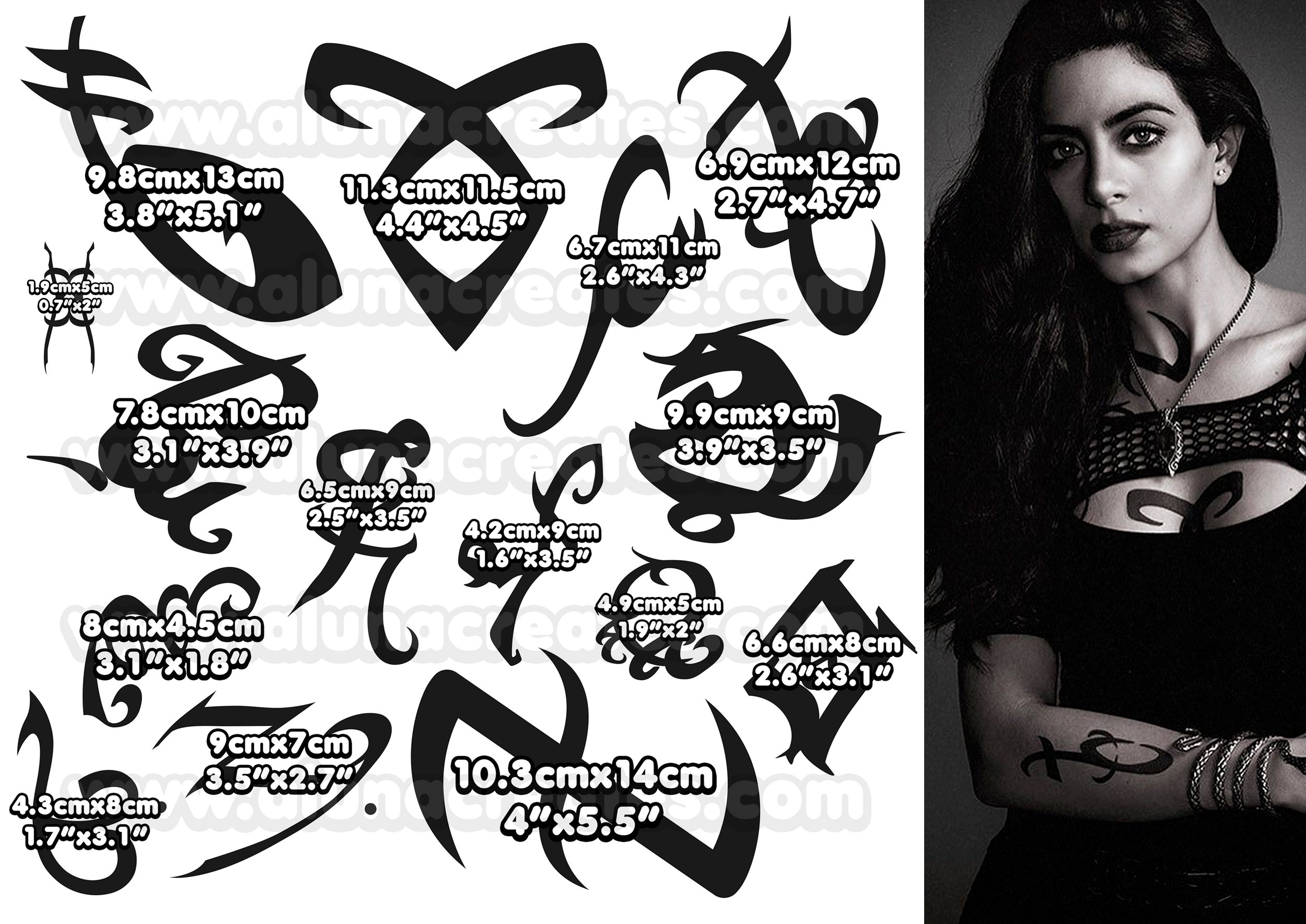 Shadowhunters | Temporary Tattoos | Realistic | Cosplay | Costume ...