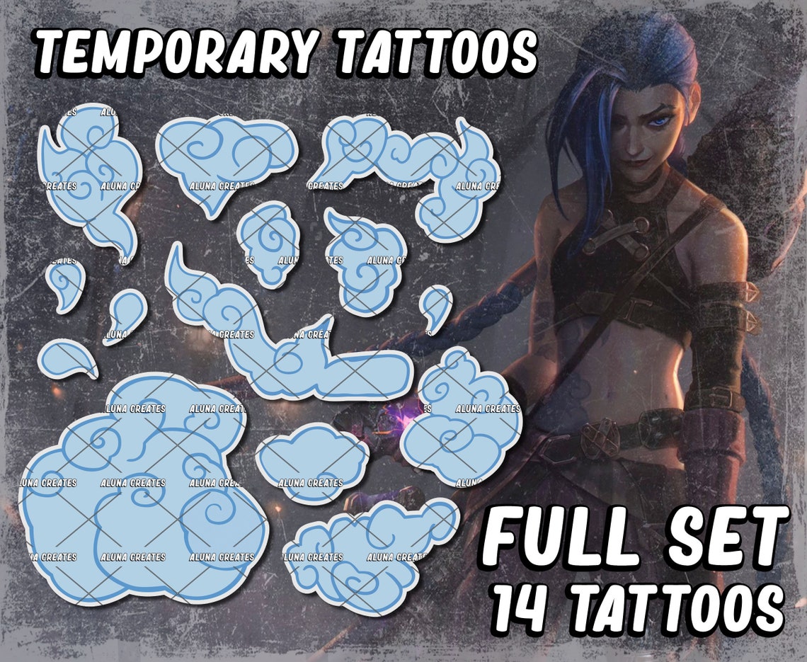 Jinx / Temporary Tattoos / Realistic / Cosplay / Costume / Lol - Etsy ...