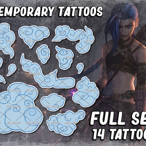 Jinx / Temporary Tattoos / Realistic / Cosplay / Costume / Lol - Etsy ...