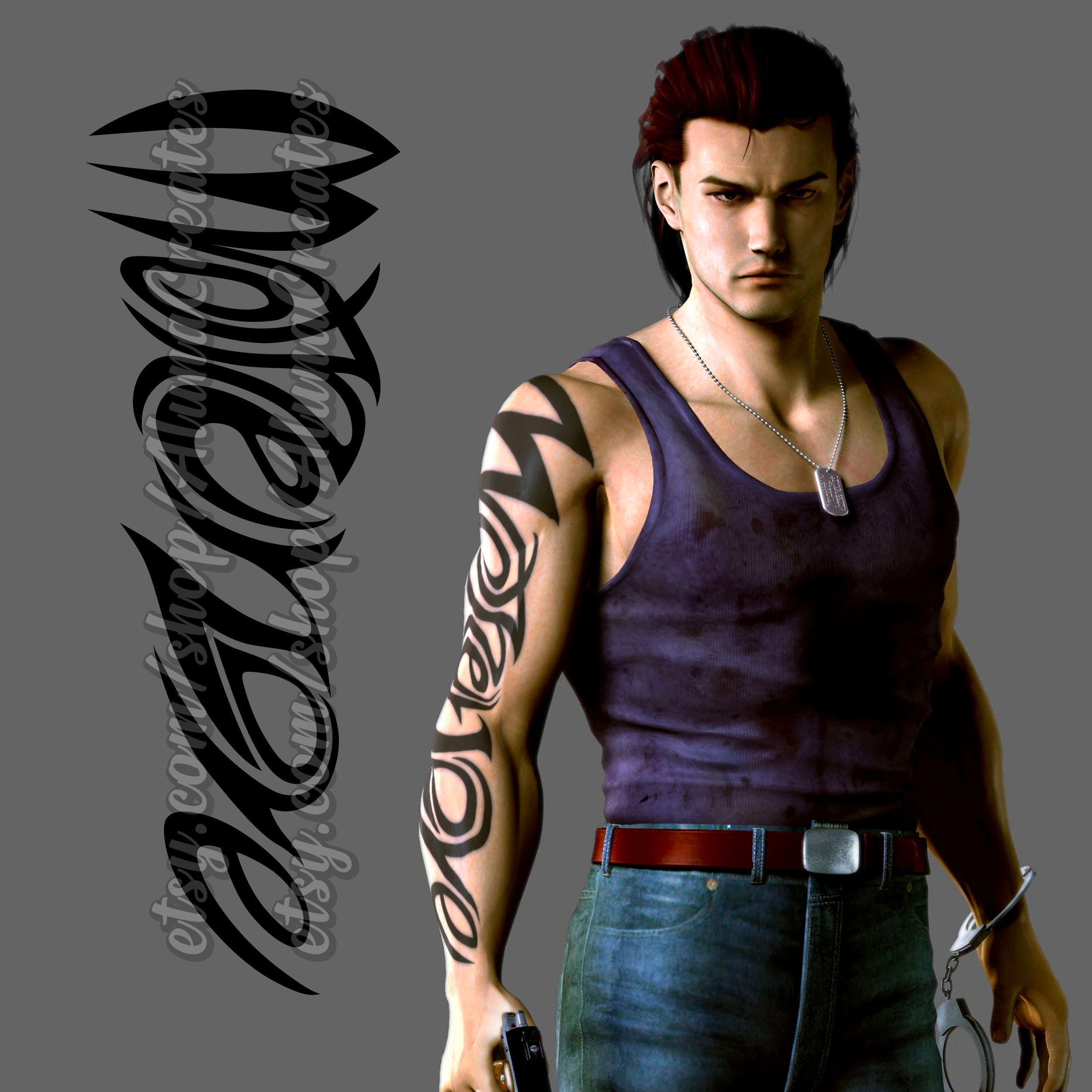 EXKLUSIVE Resident Evil 0 Billy Coen Temporäres Tattoo | Etsy