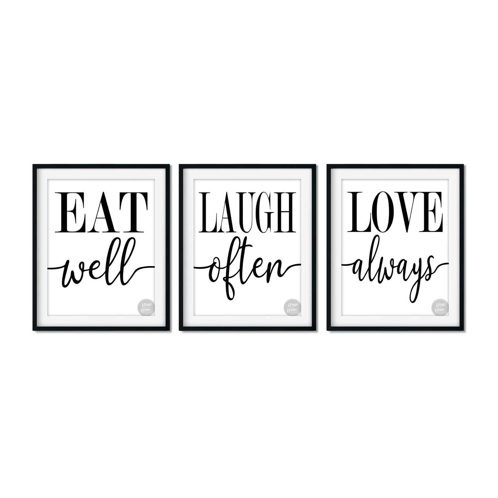 Eat Laugh Love Dining Room Kitchen Wall Art Digital Download | Etsy