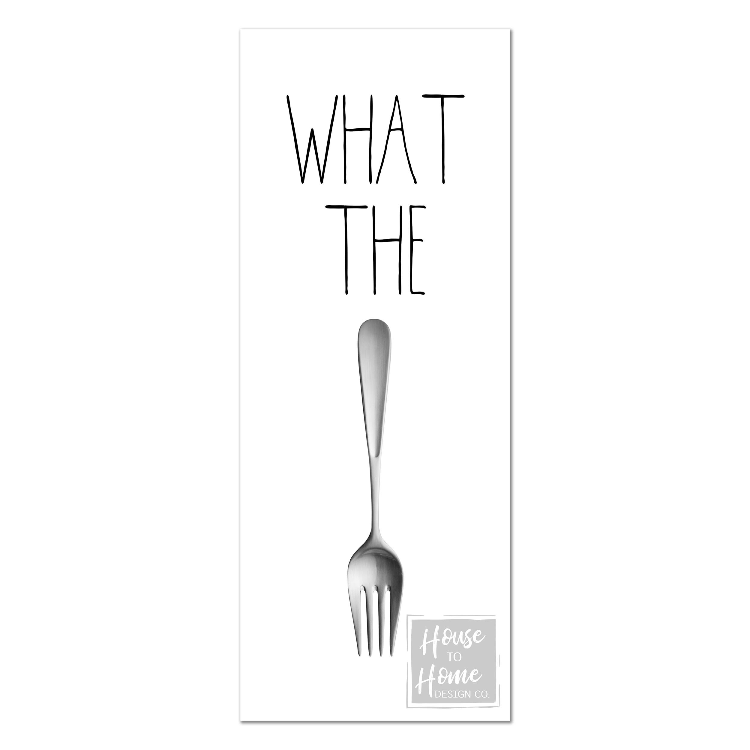 What the Fork Rustic Wooden Framed Kitchen Sign - Etsy