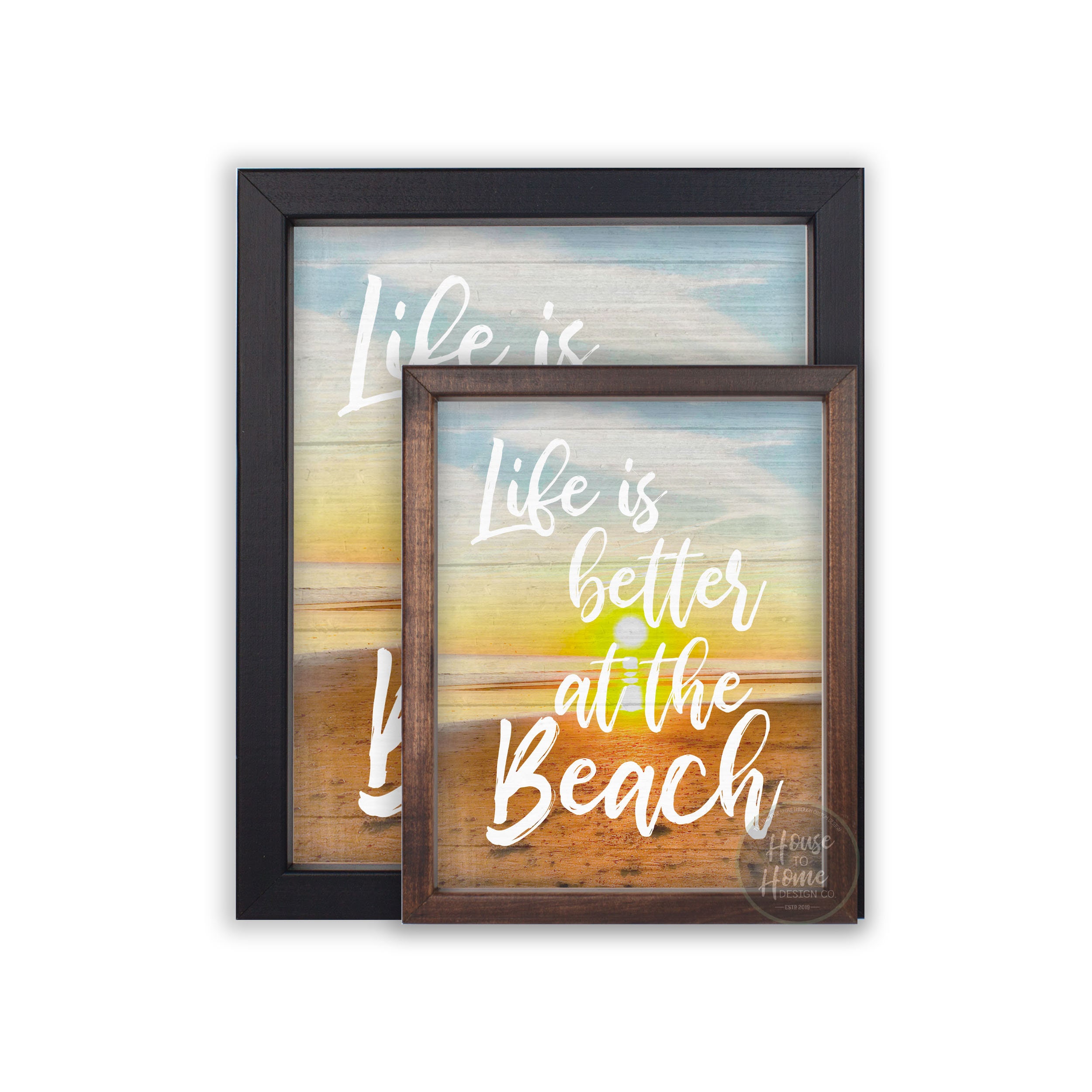 Life is Better at the Beach Wooden Framed Beach Wall Art | Etsy