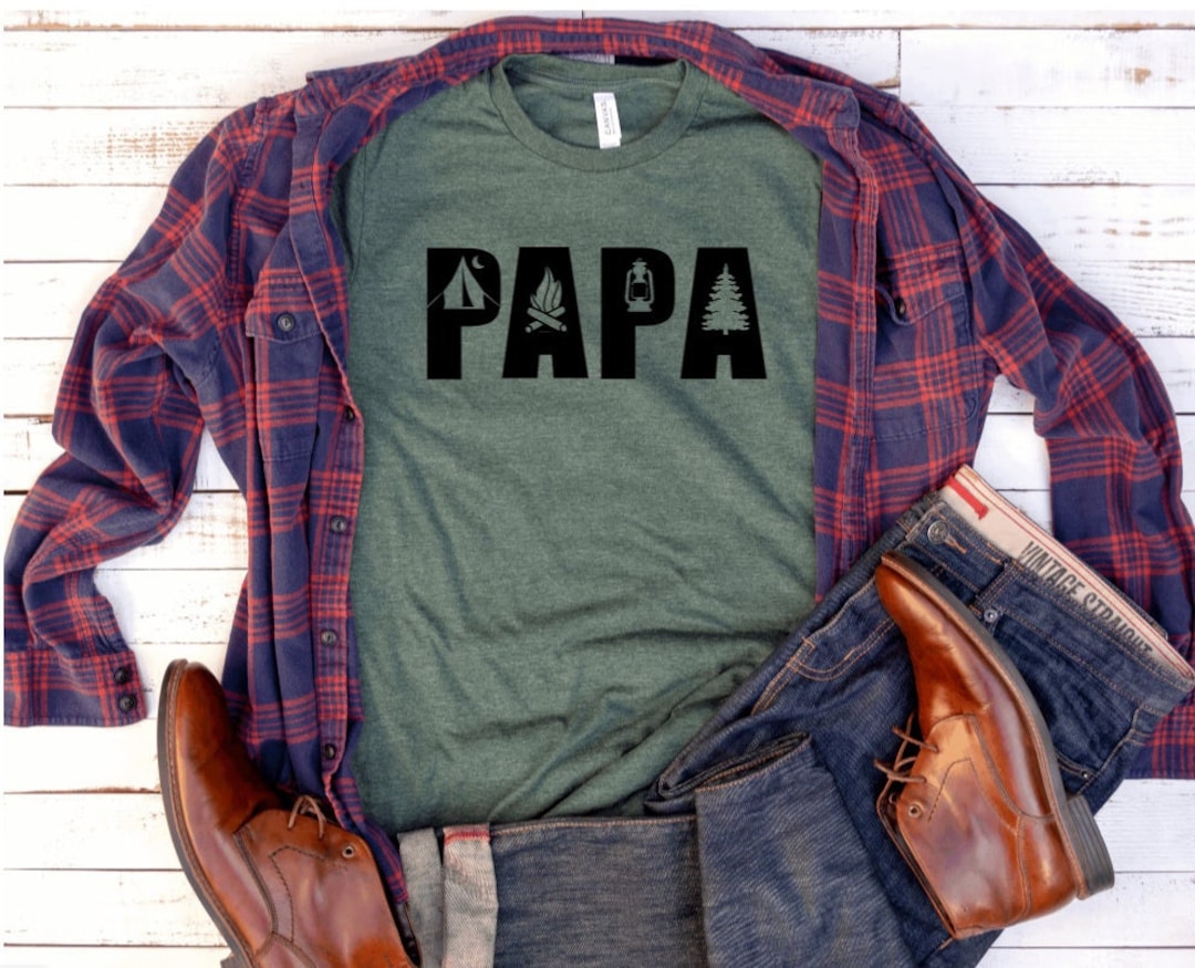 Papa Camping Shirt, Gift for Dad - Etsy