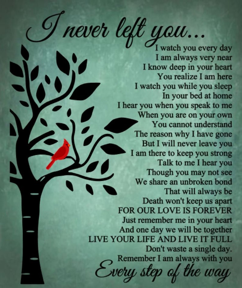 I never left you poem SVG FILE | Etsy