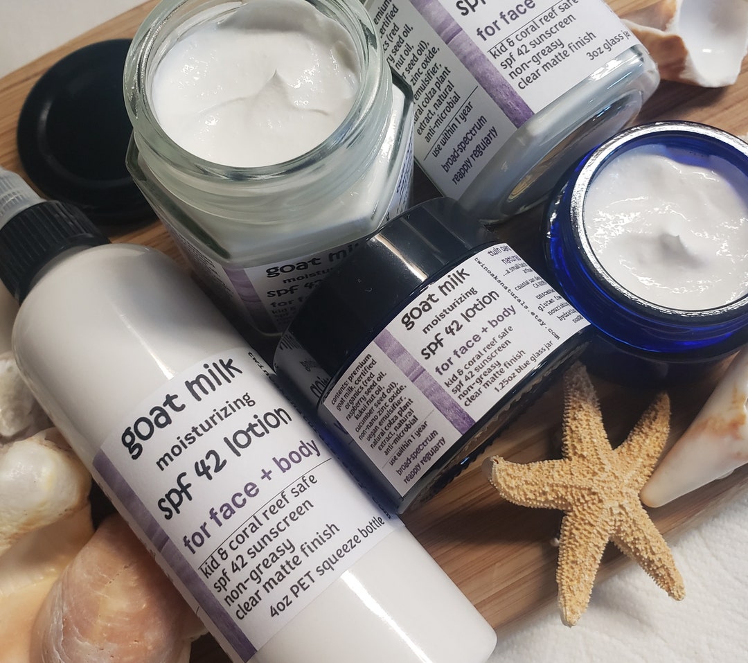 Goat Milk 42 Moisturizing Face Body Lotion, Rubs in Clear for a Matte ...
