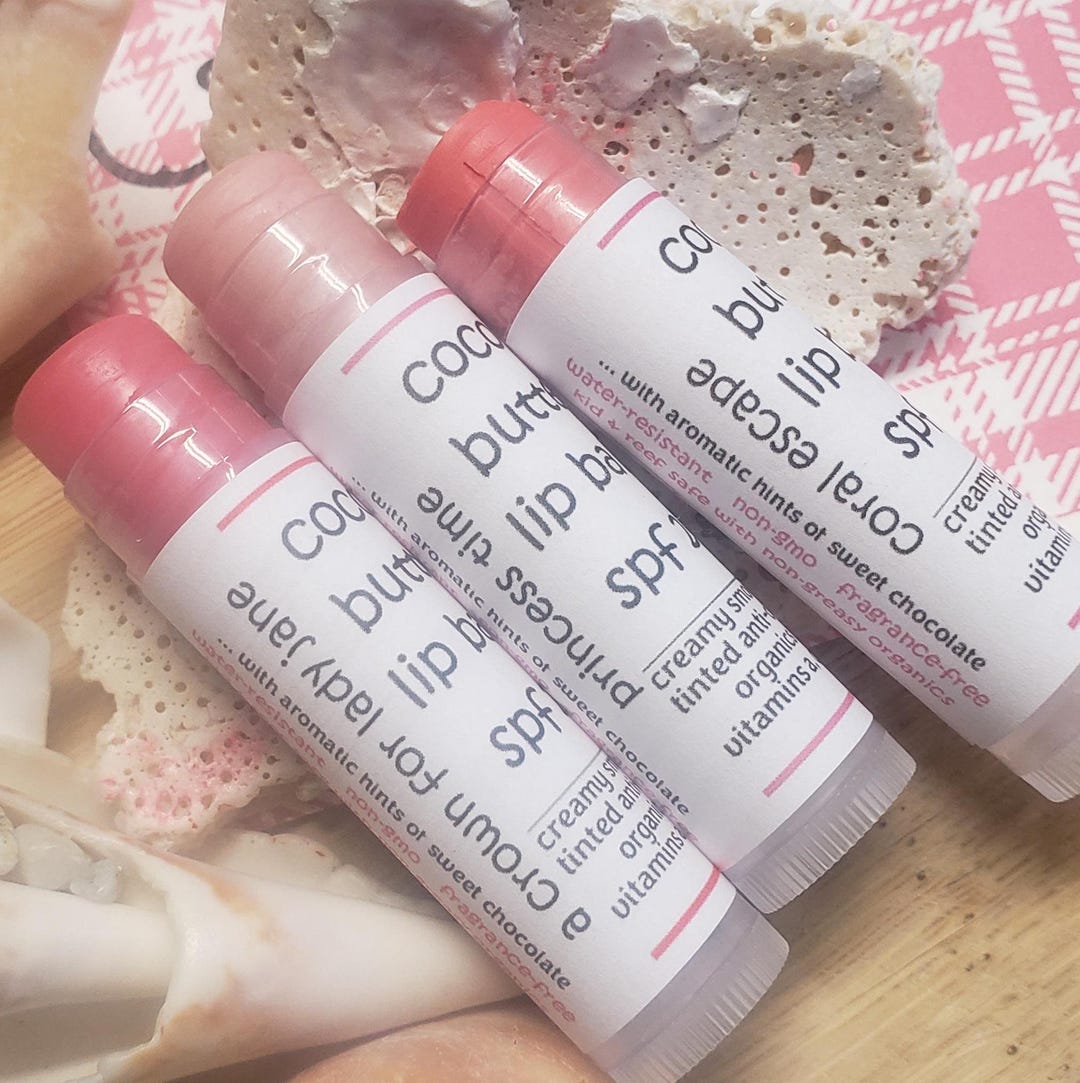 6 Lip Sunscreens, Natural Spf 20 Sheer & Tinted Kid and Coral Reef Safe ...