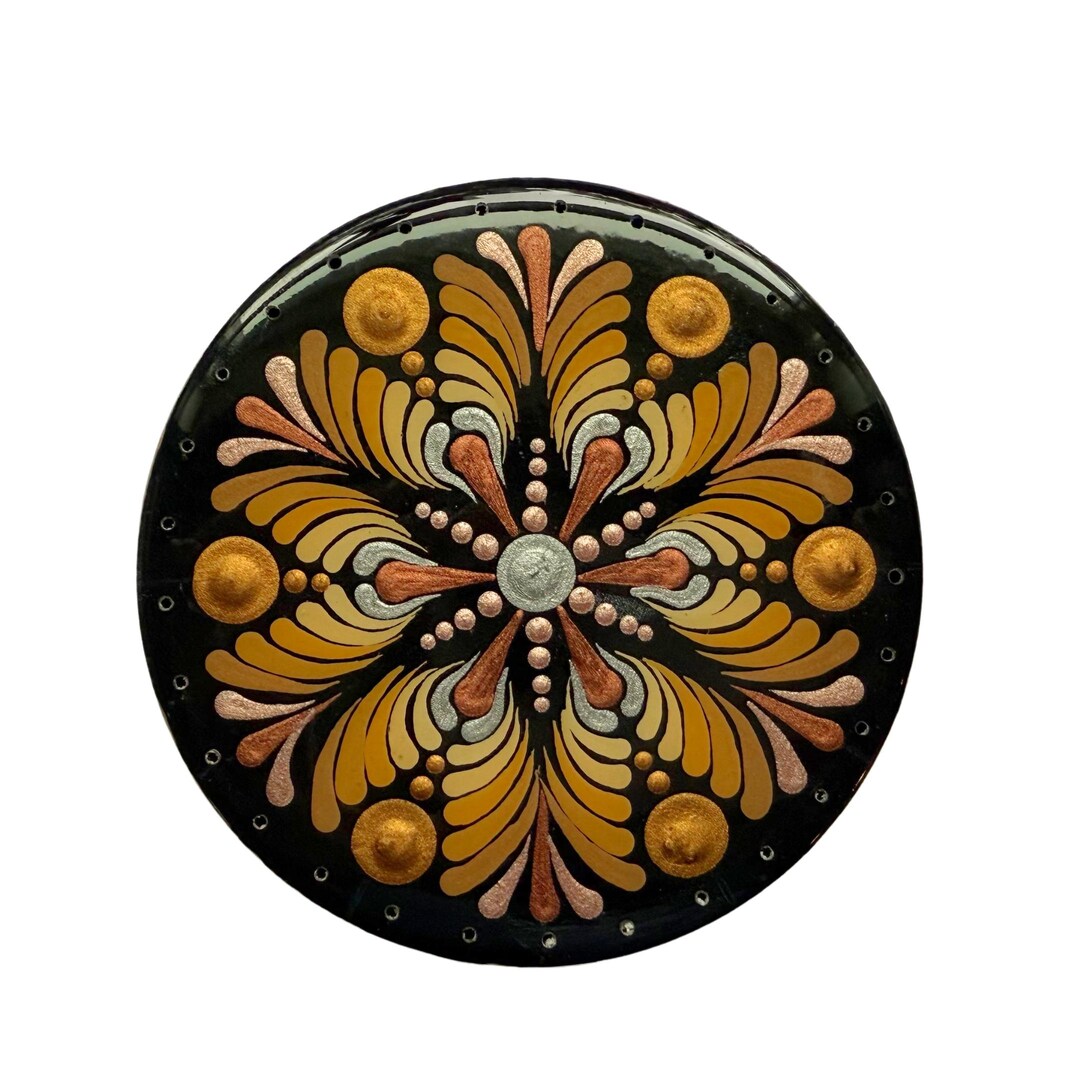 100% Handcrafted Wooden Basket Bases W/ Mandala Designs and Holes for ...
