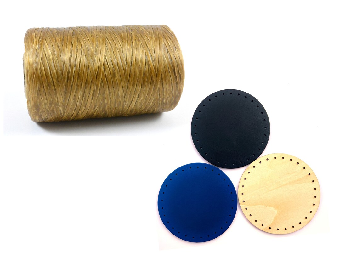 NATURAL 300-yard Spool Artificial Deer Sinew Waxed Poly Thread & Three ...
