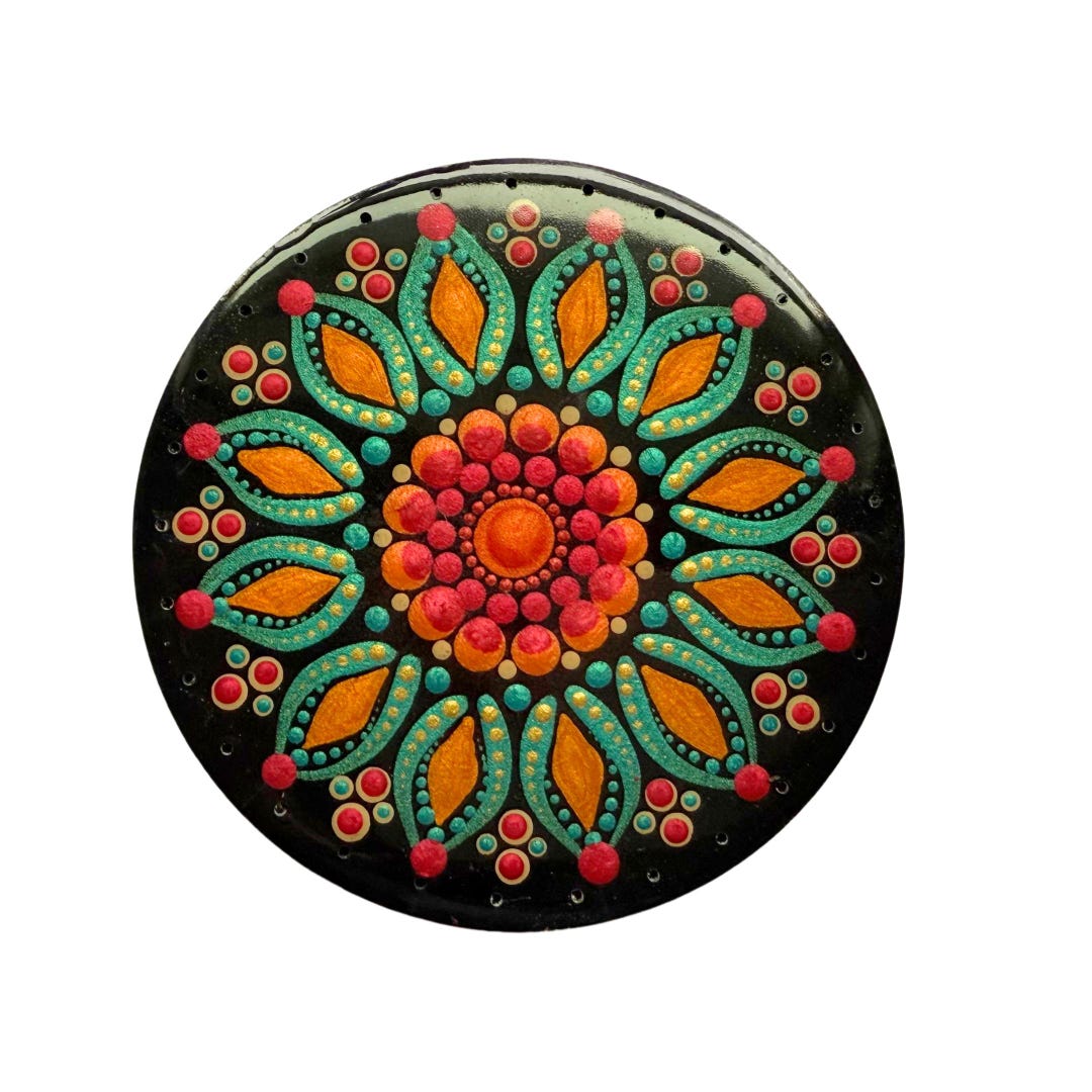 100% Handcrafted Wooden Basket Bases W/ Mandala Designs and Holes for ...