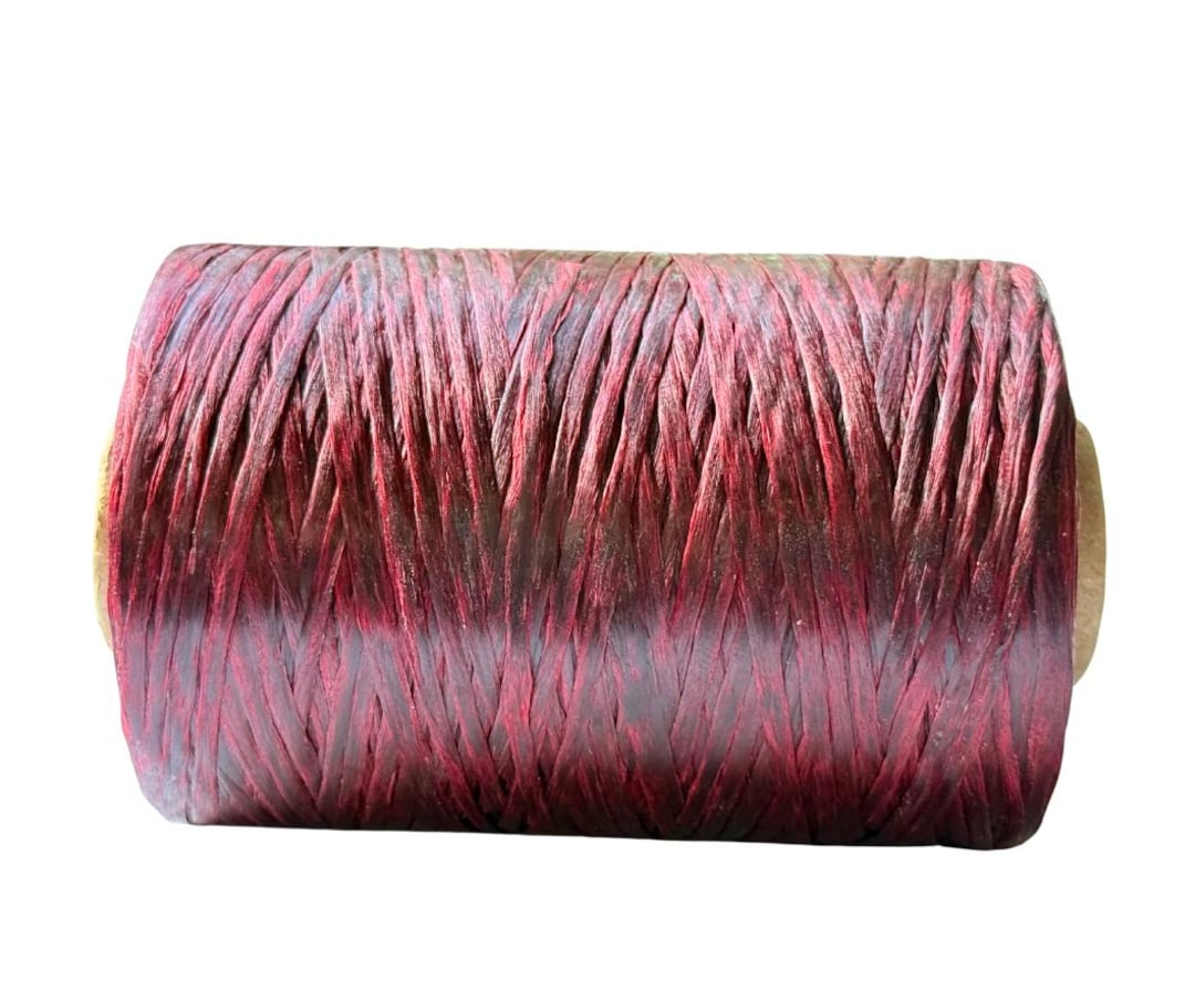Kulay BURGUNDY 300-yard Spool Artificial Deer Sinew Waxed Poly Thread ...
