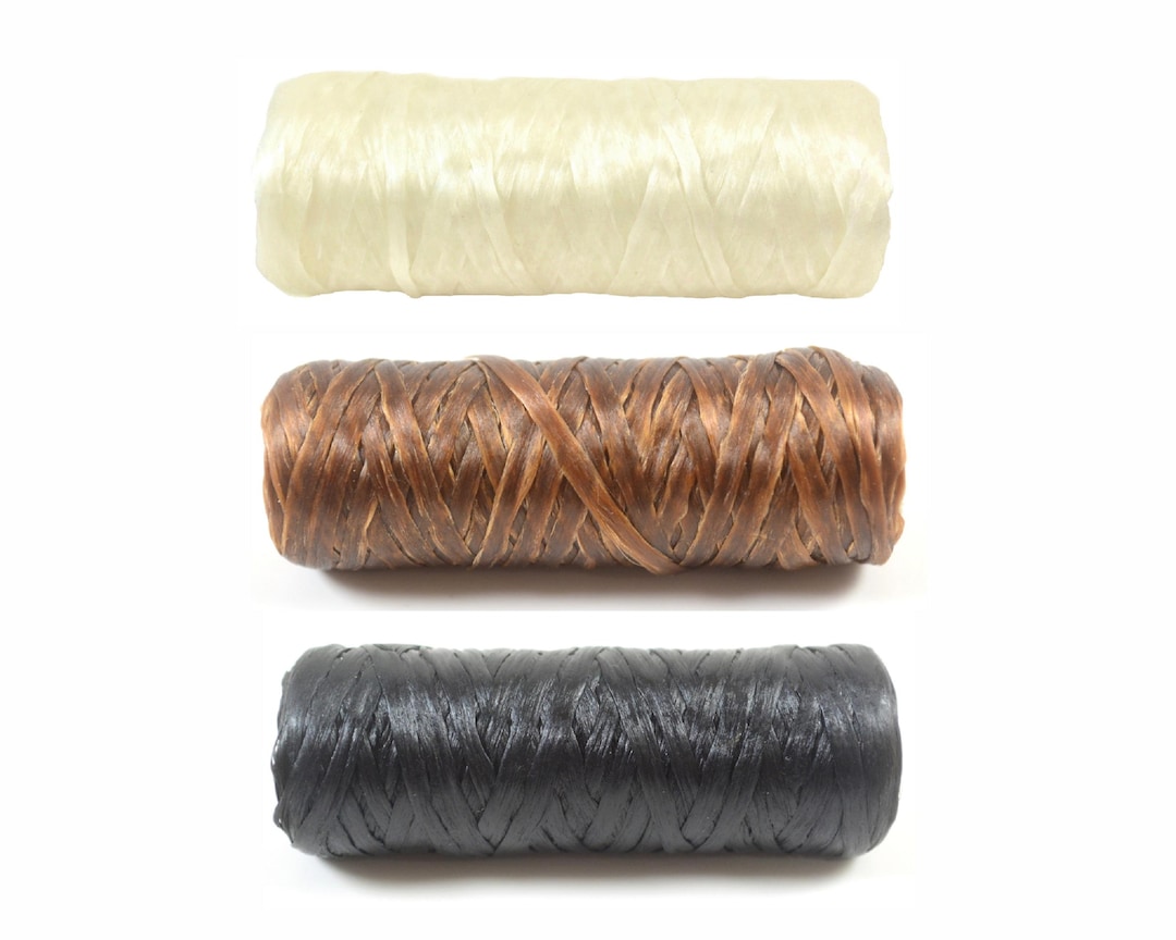 PACK of 3 - Brown, White, Black Kulay Bobbin Artificial Deer Sinew ...