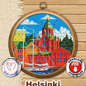 Helsinki Finland Embroidery PDF Pattern Cross Stitch Download ...