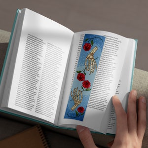 Skeleton Set Bookmark Cross Stitch Pattern PDF, Gothic Handmade ...