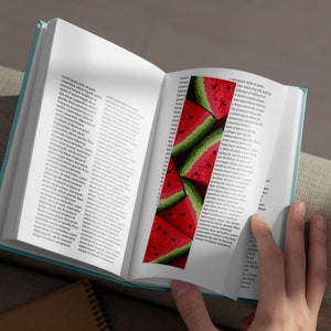 Fruit Bookmark Cross Stitch Pattern PDF, Watermelon Embroidery Pattern ...