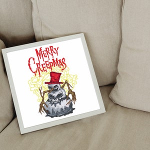 Gothic Christmas Cross Stitch Pattern PDF Download, Merry Creepmas ...
