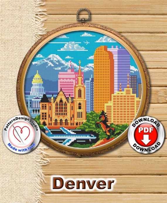 Denver P111 Cross Stitch Embroidery Pattern Instant Download | Etsy