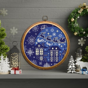 Christmas Scene Cross Stitch Pattern PDF Download, Winter Cross Stitch ...