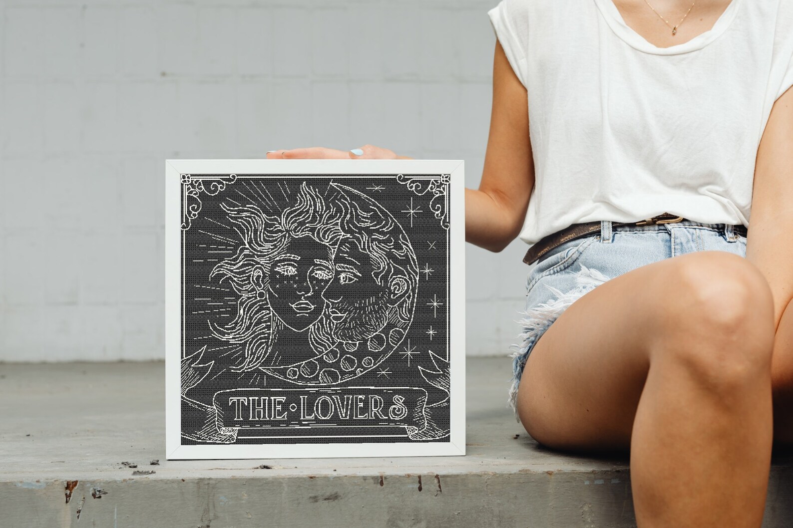Tarot the Lovers Modern Cross Stitch Pattern PDF Download - Etsy