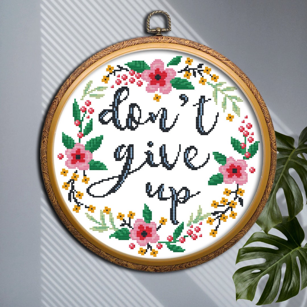 Quote Cross Stitch Pattern PDF Sayings Phrases Easy Counted Cross ...