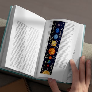 Solar System Bookmark Cross Stitch Pattern PDF, Unique Space Pattern ...