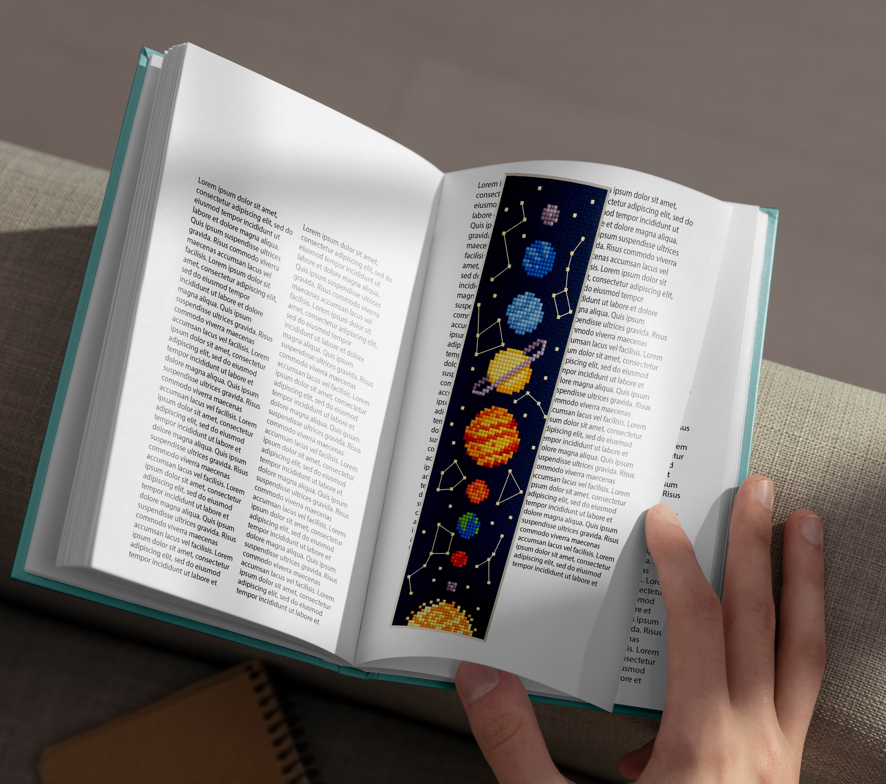 Solar System Bookmark Cross Stitch Pattern PDF, Unique Space Pattern ...