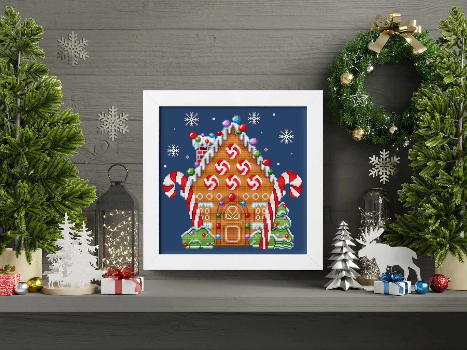 Gingerbread House Cross Stitch Pattern PDF Download, Gingerbread ...