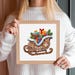 Gingerbread Sleigh Cross Stitch Pattern PDF, Festive Winter Christmas ...