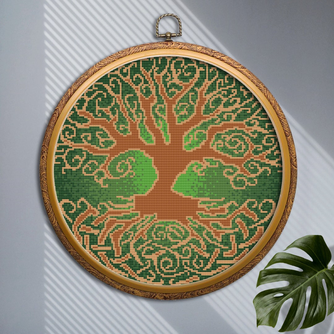 Tree of Life Cross Stitch Pattern PDF Download, Yggdrasil, Irish Easy ...