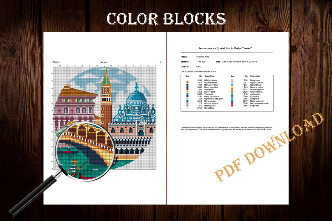 Zion National Park #P100 Cross Stitch Embroidery PDF Pattern Download ...