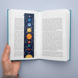 Solar System Bookmark Cross Stitch Pattern PDF, Unique Space Pattern ...