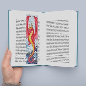 Dragon Bookmark Cross Stitch Pattern PDF, Fantasy Dragon Embroidery ...