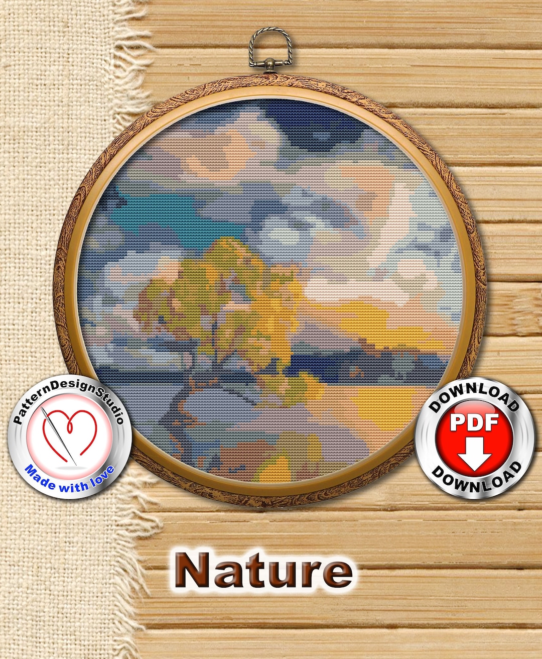 Nature Cross Stitch Pattern Landscape Modern Cross Stitch Counted Cross ...