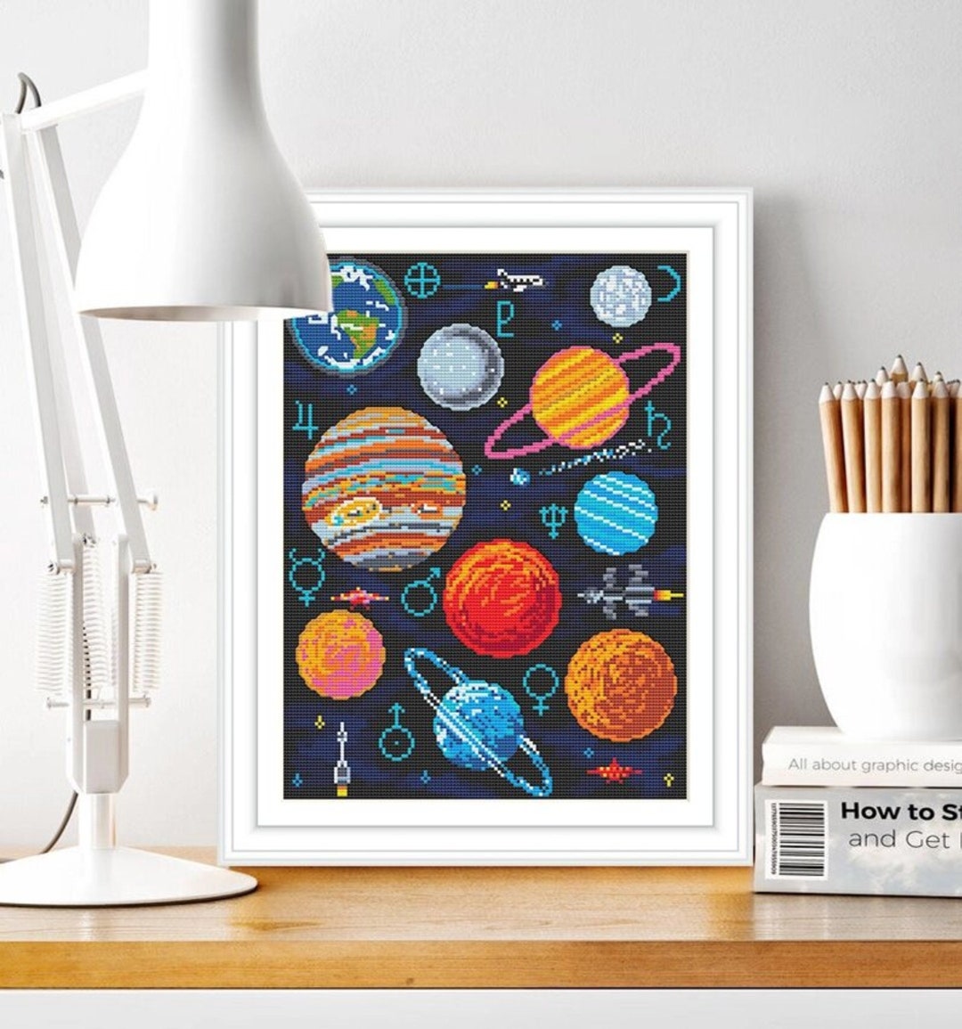 Solar System Cross Stitch Pattern PDF Download Planet, Astronomy сross ...