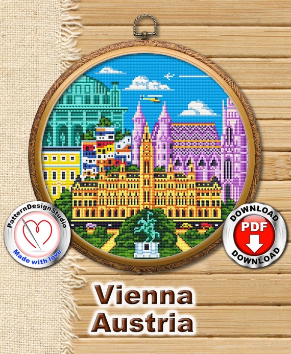 Vienna Austria P237 Cross Stitch Embroidery PDF Pattern | Etsy