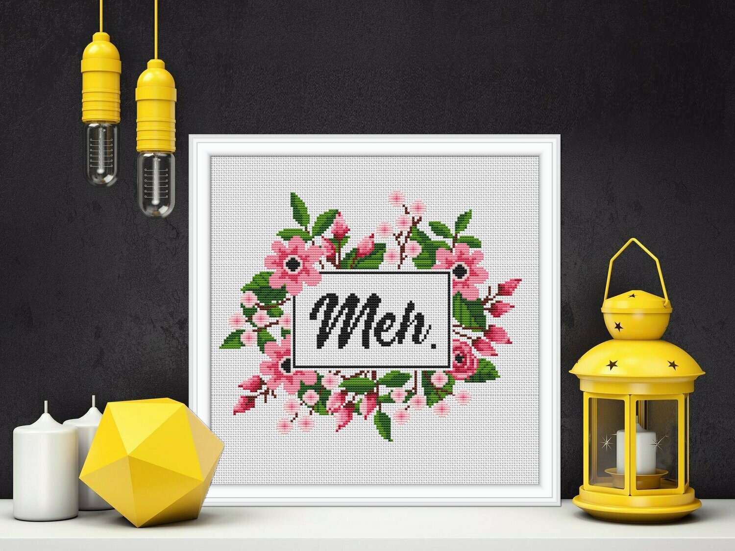 Meh Funny the Simpson Quote Cross Stitch Pattern Digital | Etsy