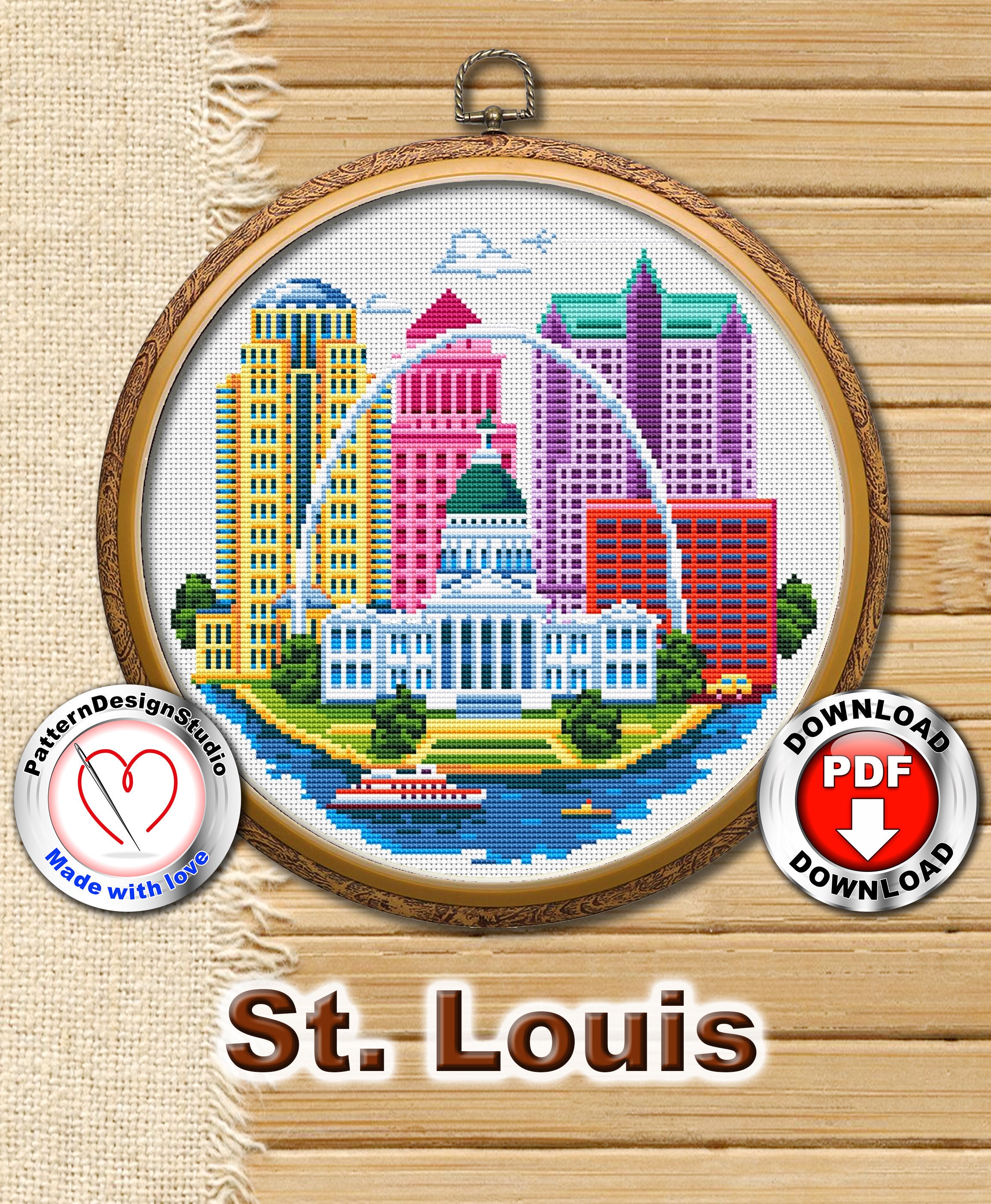 Pretty Little St. Louis Cross Stitch Embroidery Pattern PDF Download ...