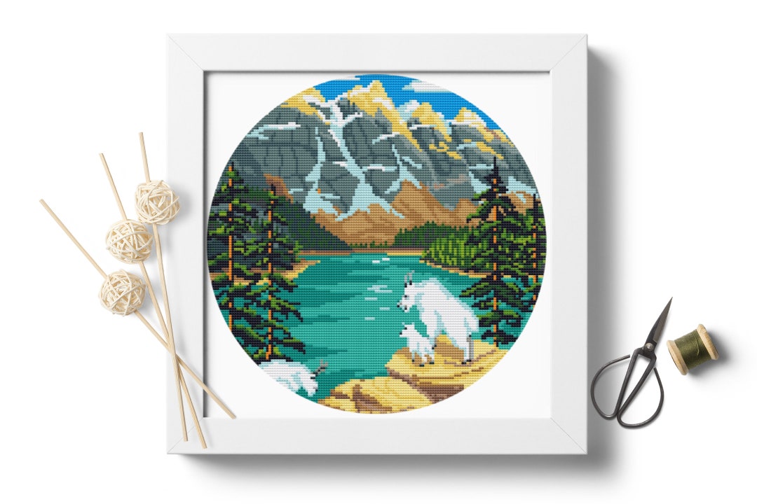Banff National Park #P125 Cross Stitch Embroidery PDF Pattern Download ...