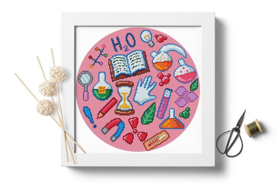 Chemistry Cross Stitch Pattern PDF Download, Science Embroidery Pattern ...
