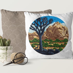 Joshua Tree National Park Modern Cross Stitch Pattern Nature Embroidery ...