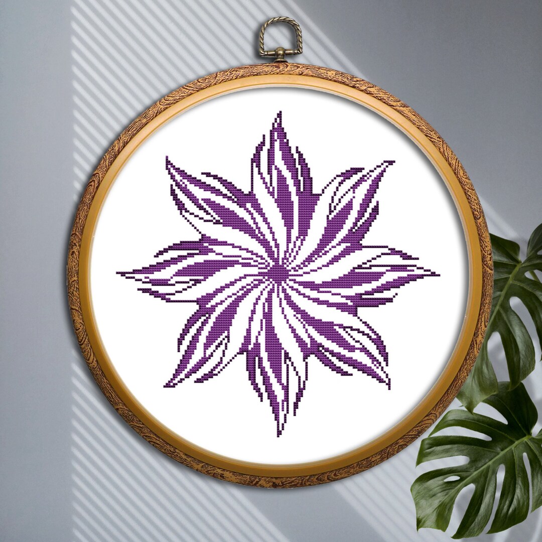 Mandala Cross Stitch Pattern PDF Floral Mandala Embroidery Design Easy ...