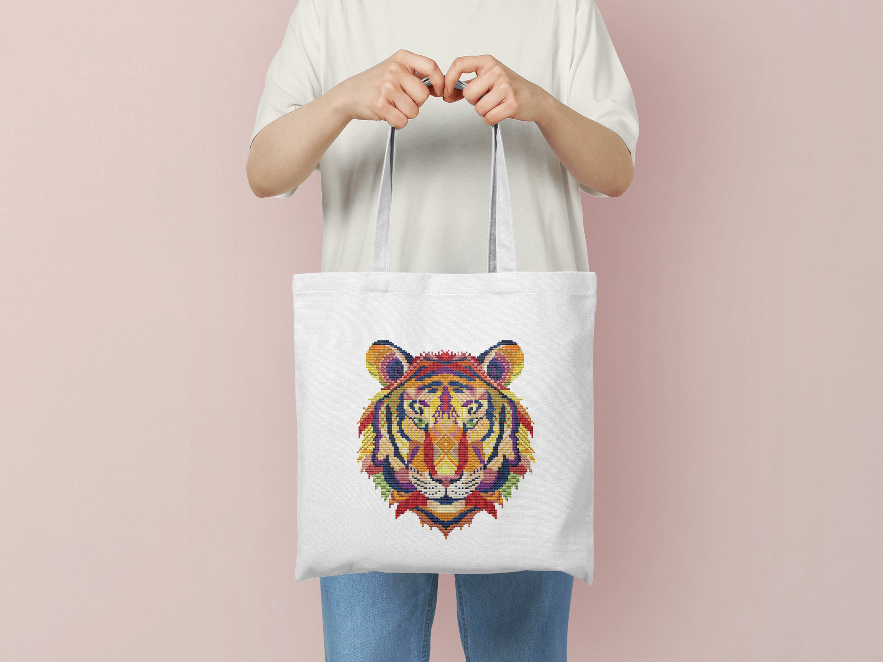 Mandala Tiger Cross Stitch Embroidery Pattern Instant Download ...