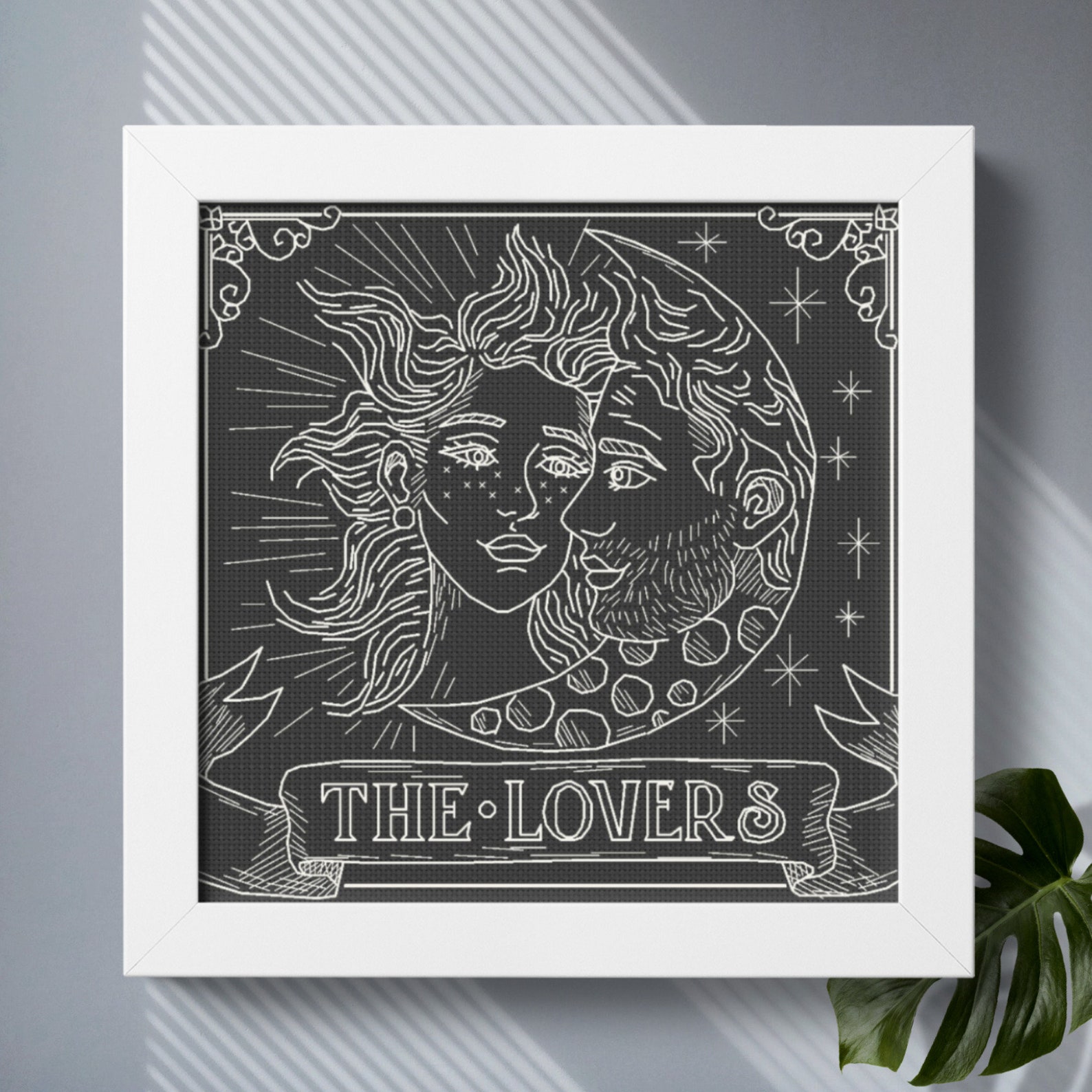 Tarot the Lovers Modern Cross Stitch Pattern PDF Download - Etsy