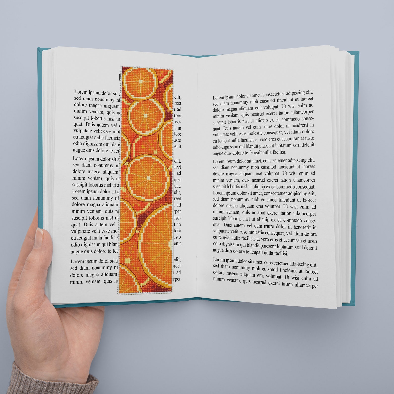 Orange Bookmark Cross Stitch Pattern PDF, Fruit Embroidery, Food Cross ...