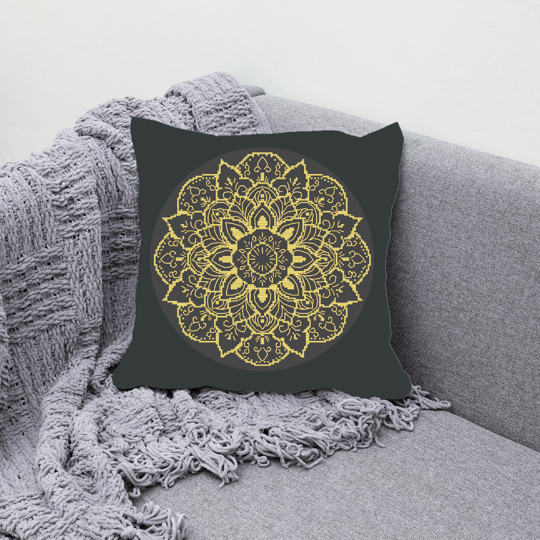 Mandala Cross Stitch Pattern PDF Download Simple Floral - Etsy